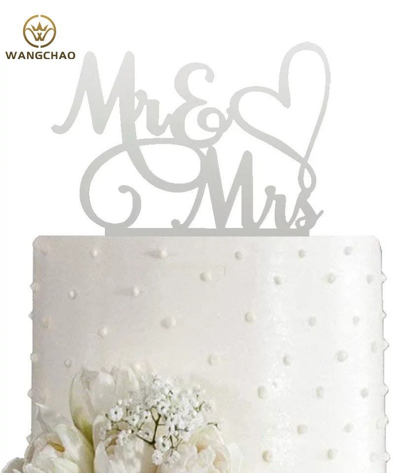Mr & Mrs Wedding Cake Topper - Etsy