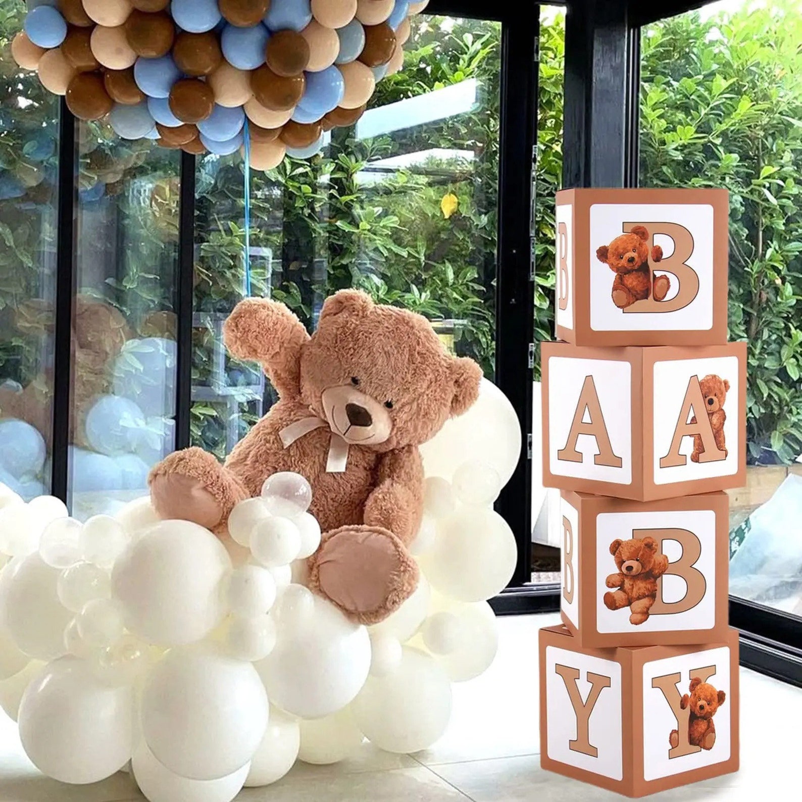 Bear Baby Block Boxesbaby Showergender Revealsbirthdays - Etsy