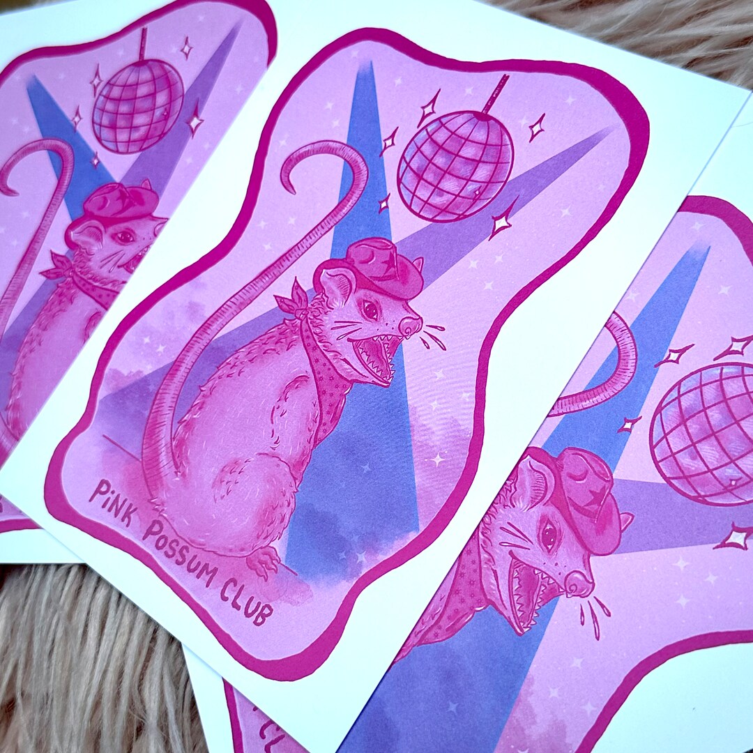 Pink Possum Club 5x7 Art Print - Etsy