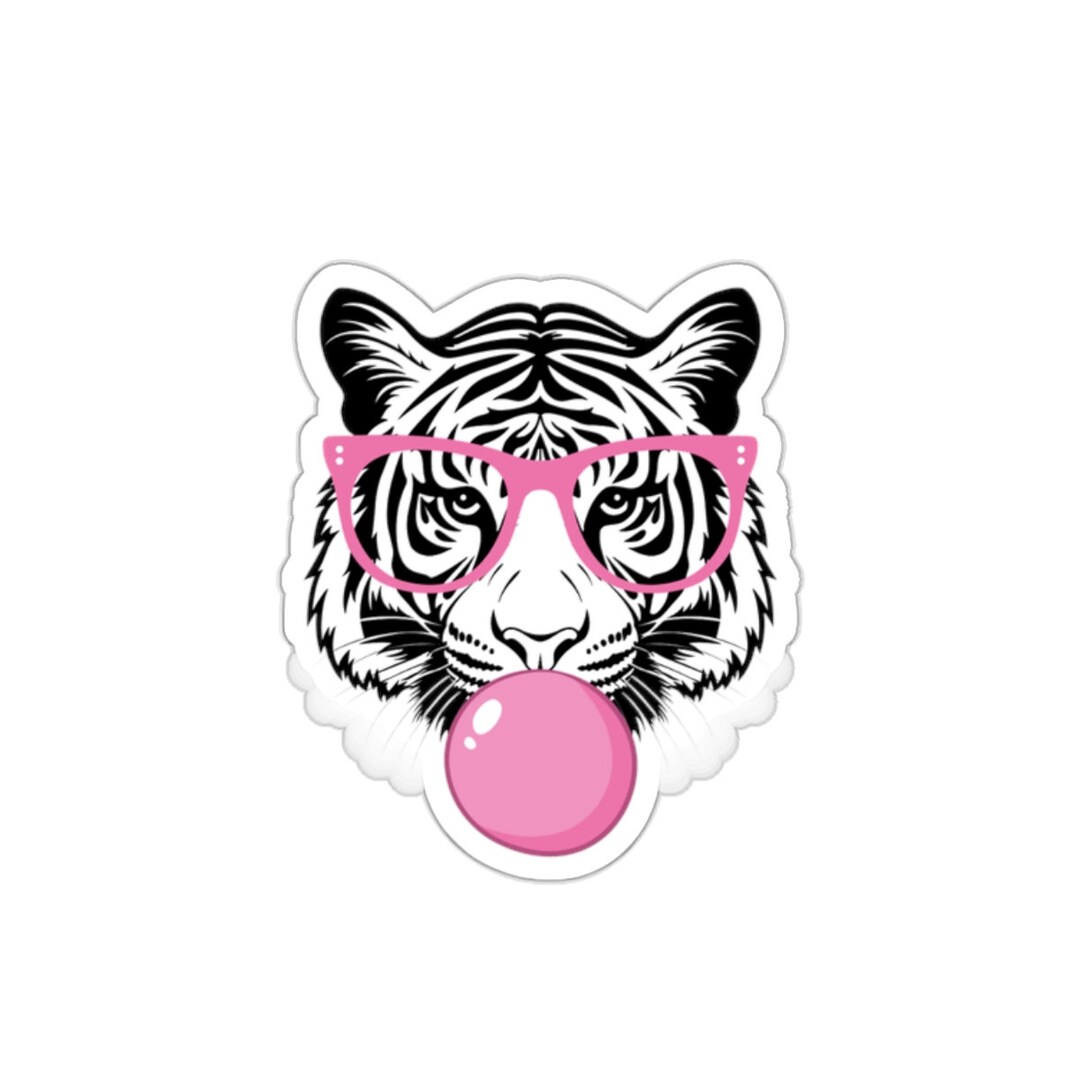 2"x2" Tiger Sticker, Modern Fun Transparent Decals - Etsy