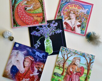 Lady of the Woods and Wild Places Card Pack by Wendy Andrew | Etsy