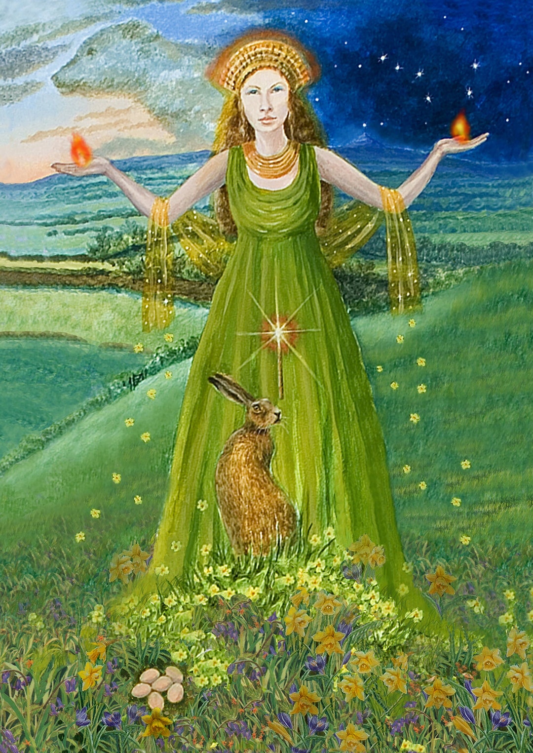 Mother of Fire Greetings Card by Wendy Andrew - Etsy