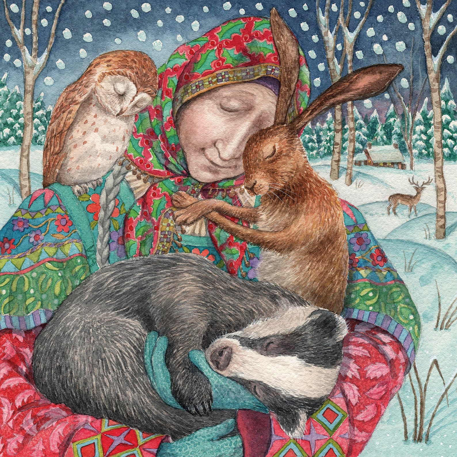 In the Arms of Grace Greetings Card by Wendy Andrew - Etsy