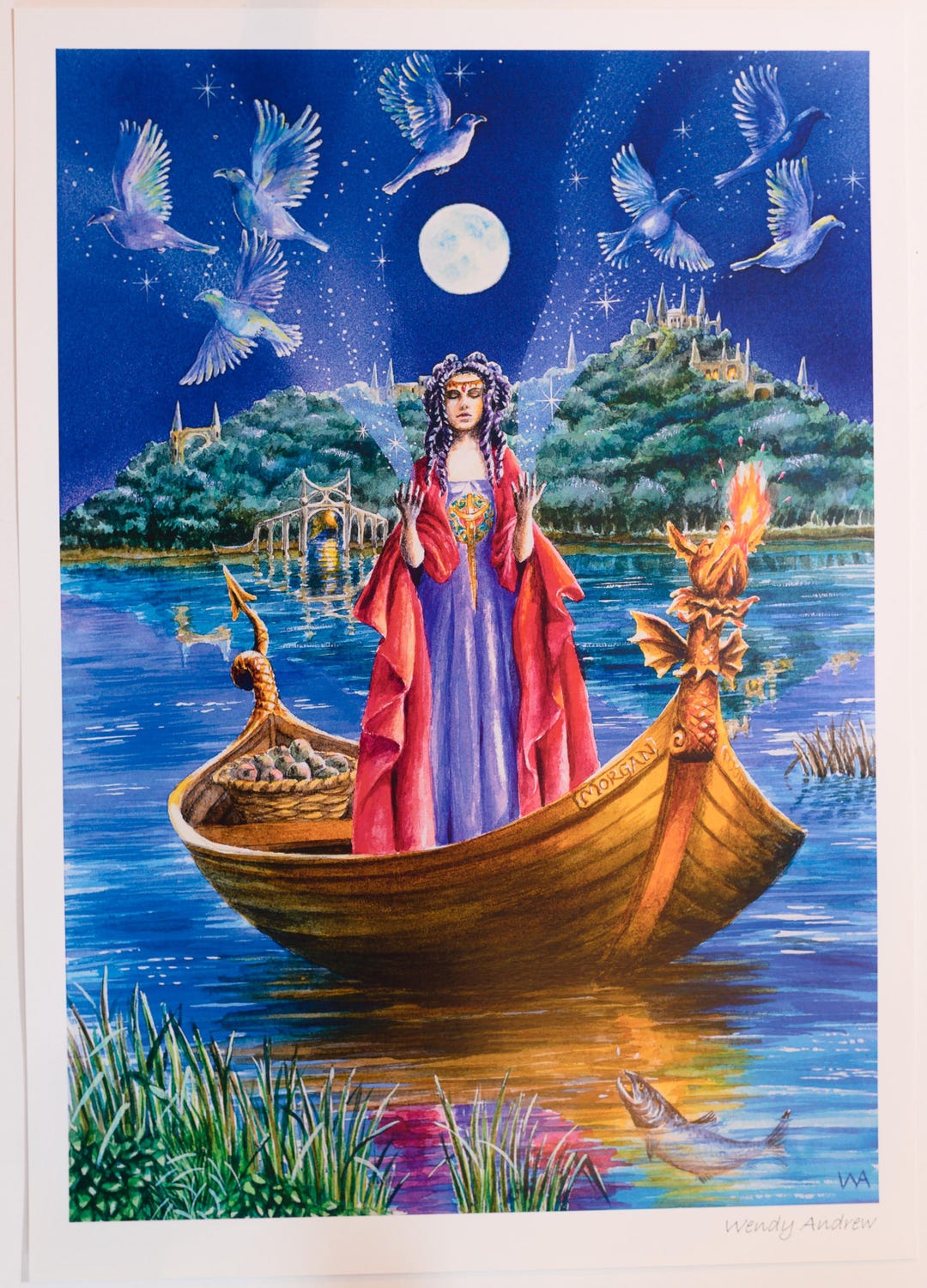Morgan La Fay - A3 Poster Print - by Wendy Andrew Painting Dreams - Etsy