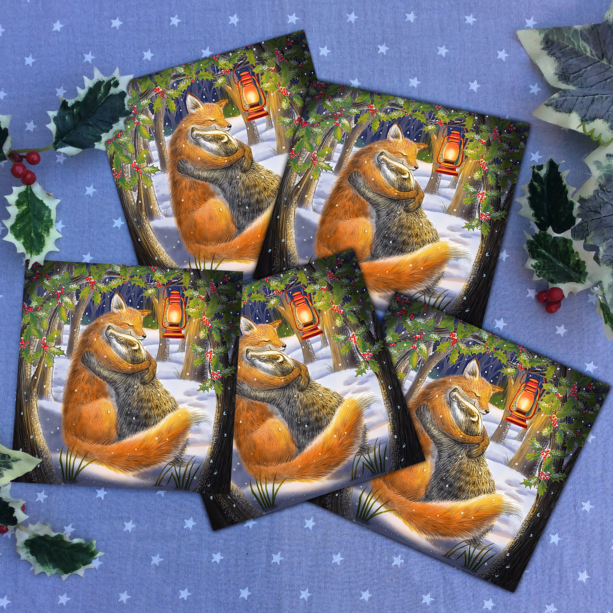 Yuletide Hugs Card Pack by Wendy Andrew - Etsy