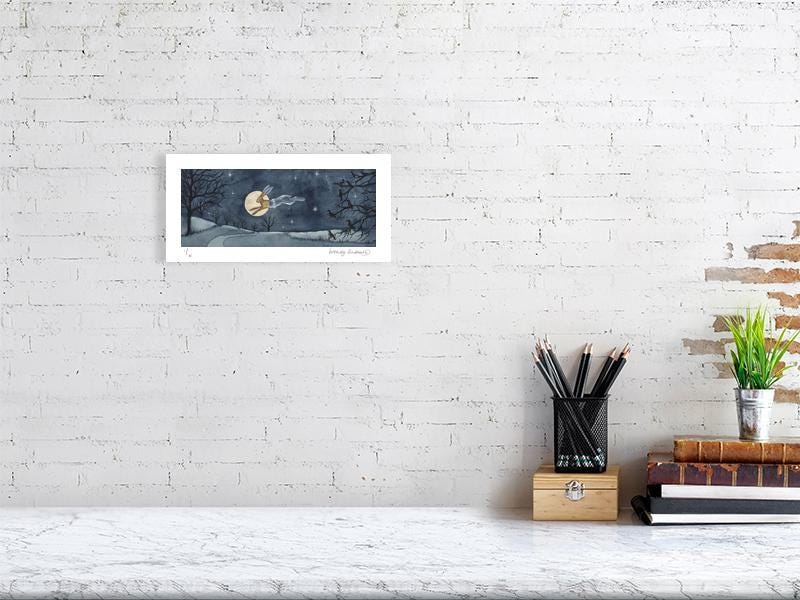 Luna Moon Hare at Winter Solstice - Limited Edition Print by Wendy ...