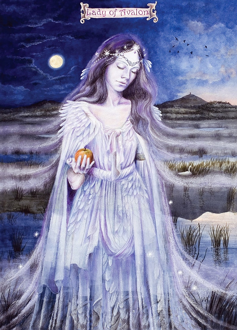 Lady of Avalon Greetings Card by Wendy Andrew - Etsy