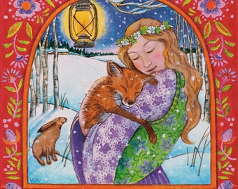 A Yuletide Welcome Greetings Card by Wendy Andrew - Etsy