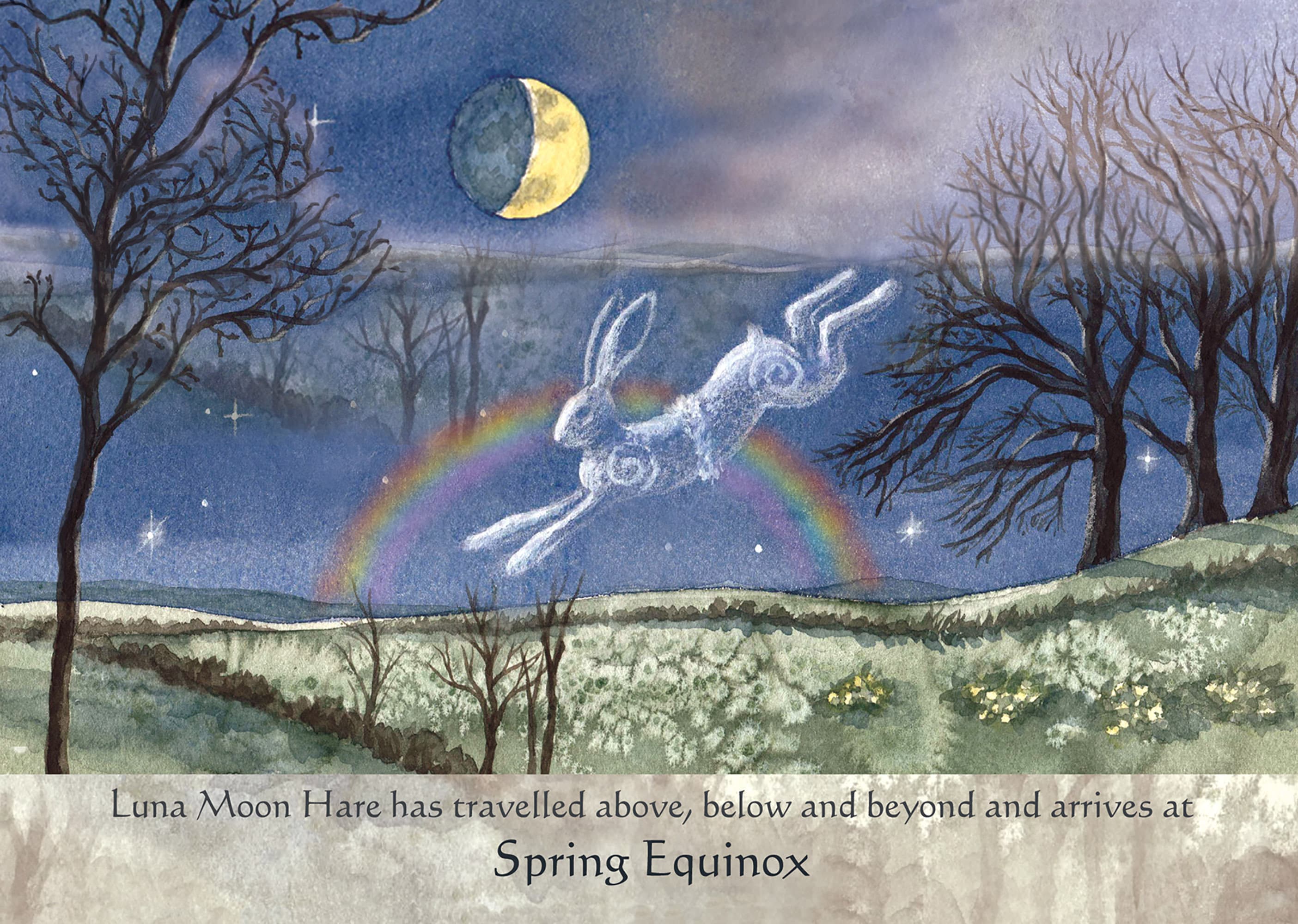 Luna at Spring Equinox Greetings Card by Wendy Andrew - Etsy