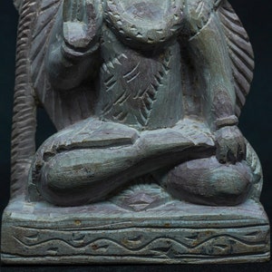 Monolithic Stone Meditating Shiva Statue - Hand Sculpted Primitive ...