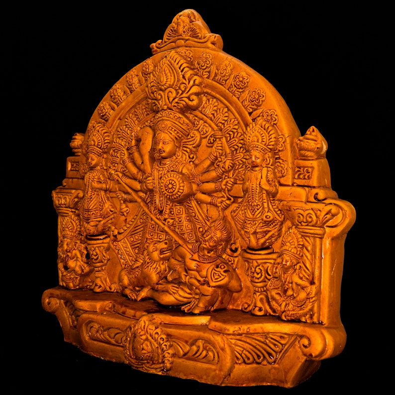 Mahishasura Mardini Traditional Terracotta Durga Statue Idol Sculpture ...