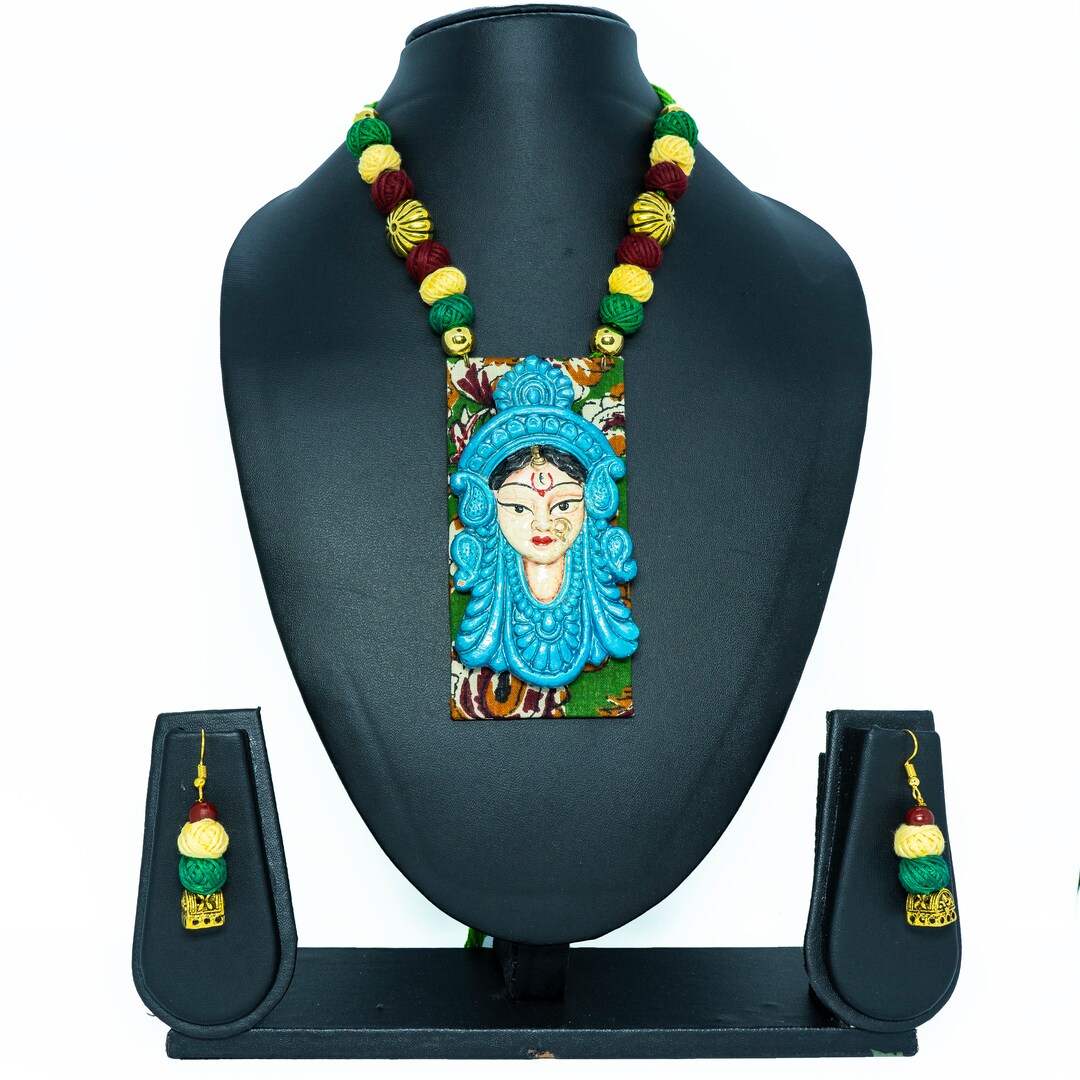 Terracotta Temple Jewelry Durga Face - Essential Ethnic Jewellery for ...