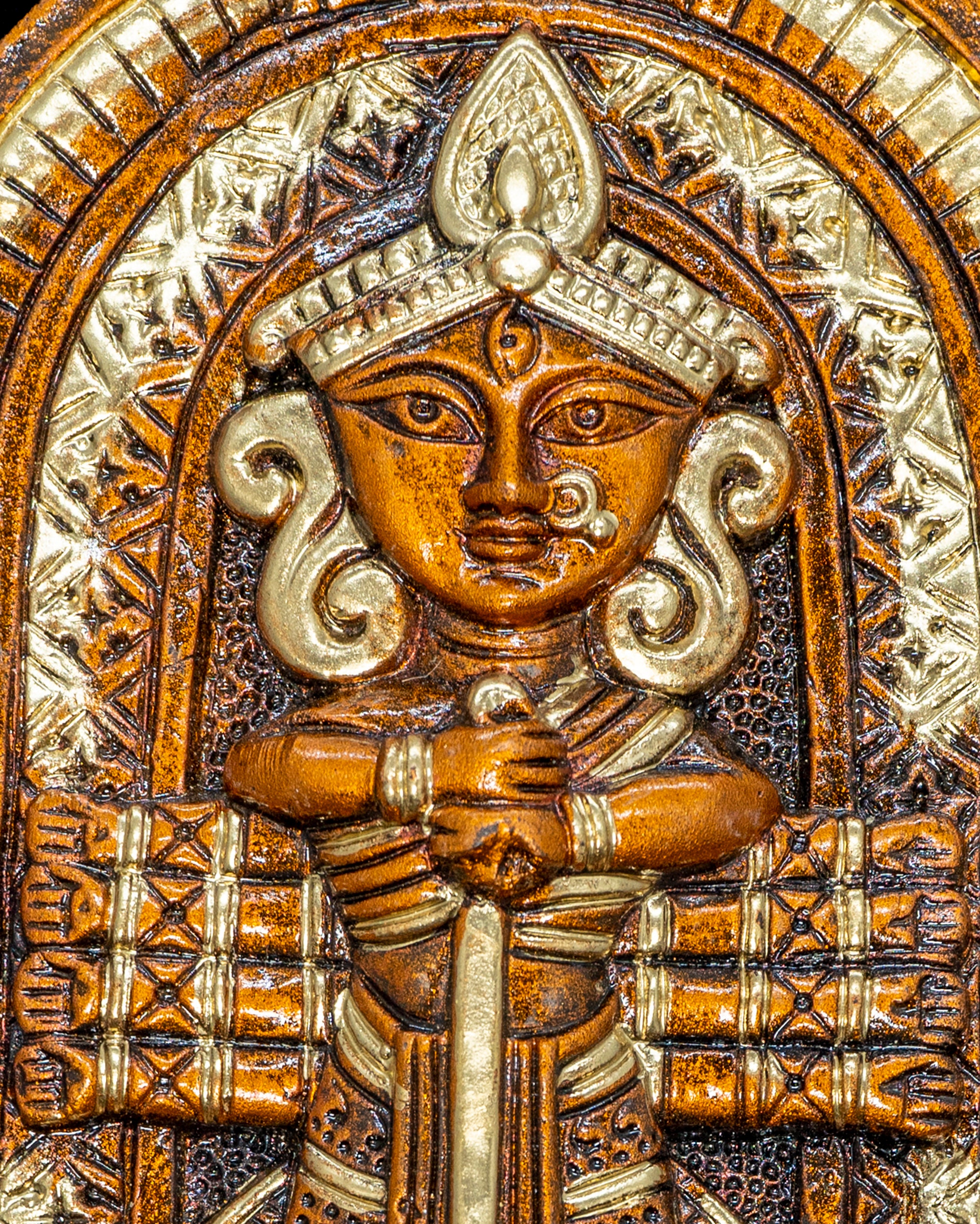 Hindu Wall Art Mahishasura Mardini Durga Maa Murti Terracotta Tile Wall ...