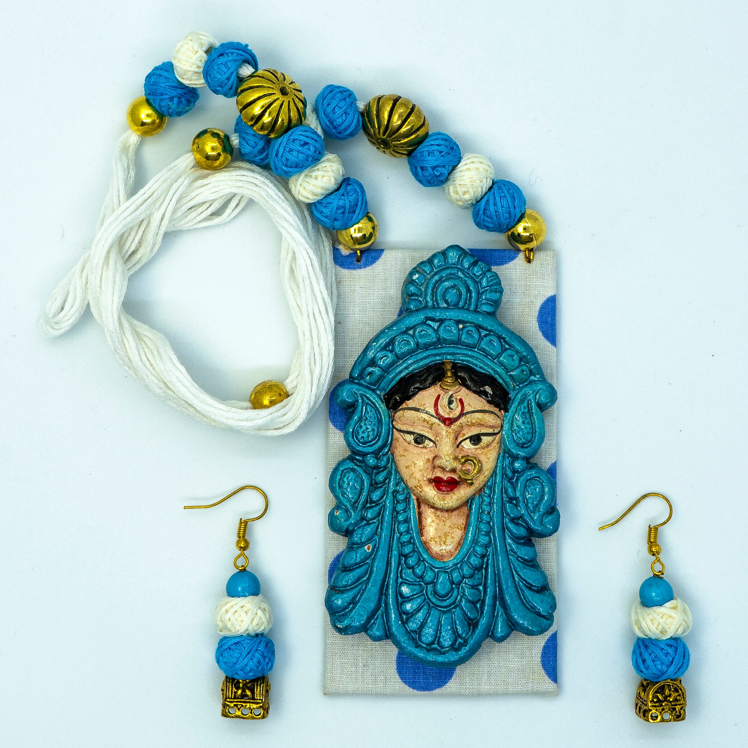 Terracotta Temple Jewelry Durga Face Essential Ethnic - Etsy