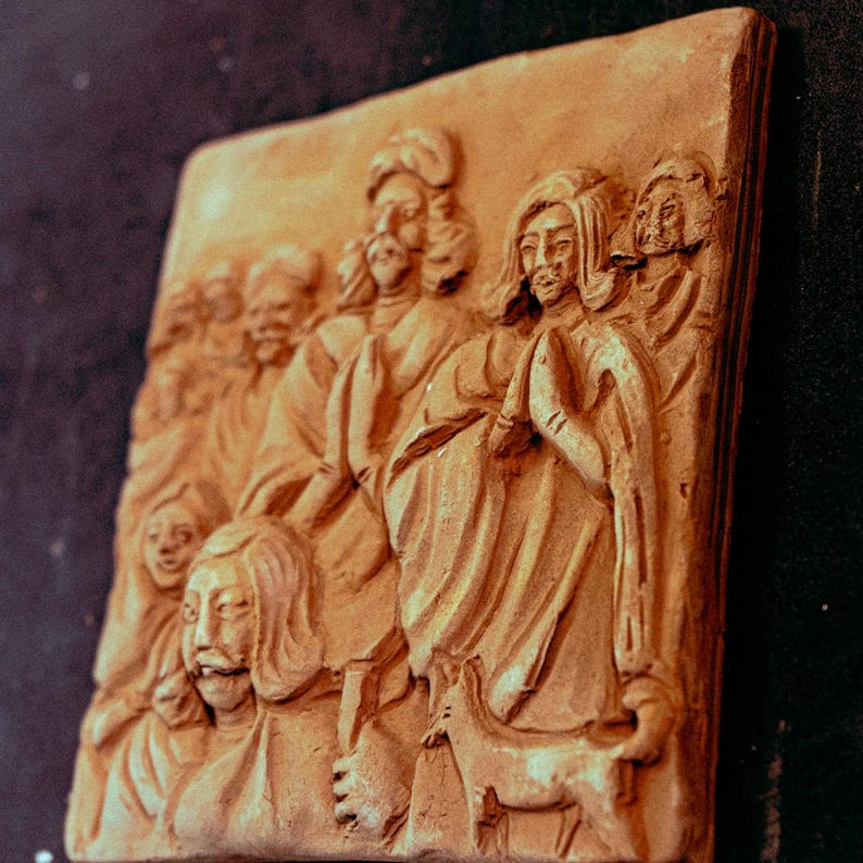Handmade Terracotta Tiles Depicting Scenes of Mahabharat series 1 Set ...