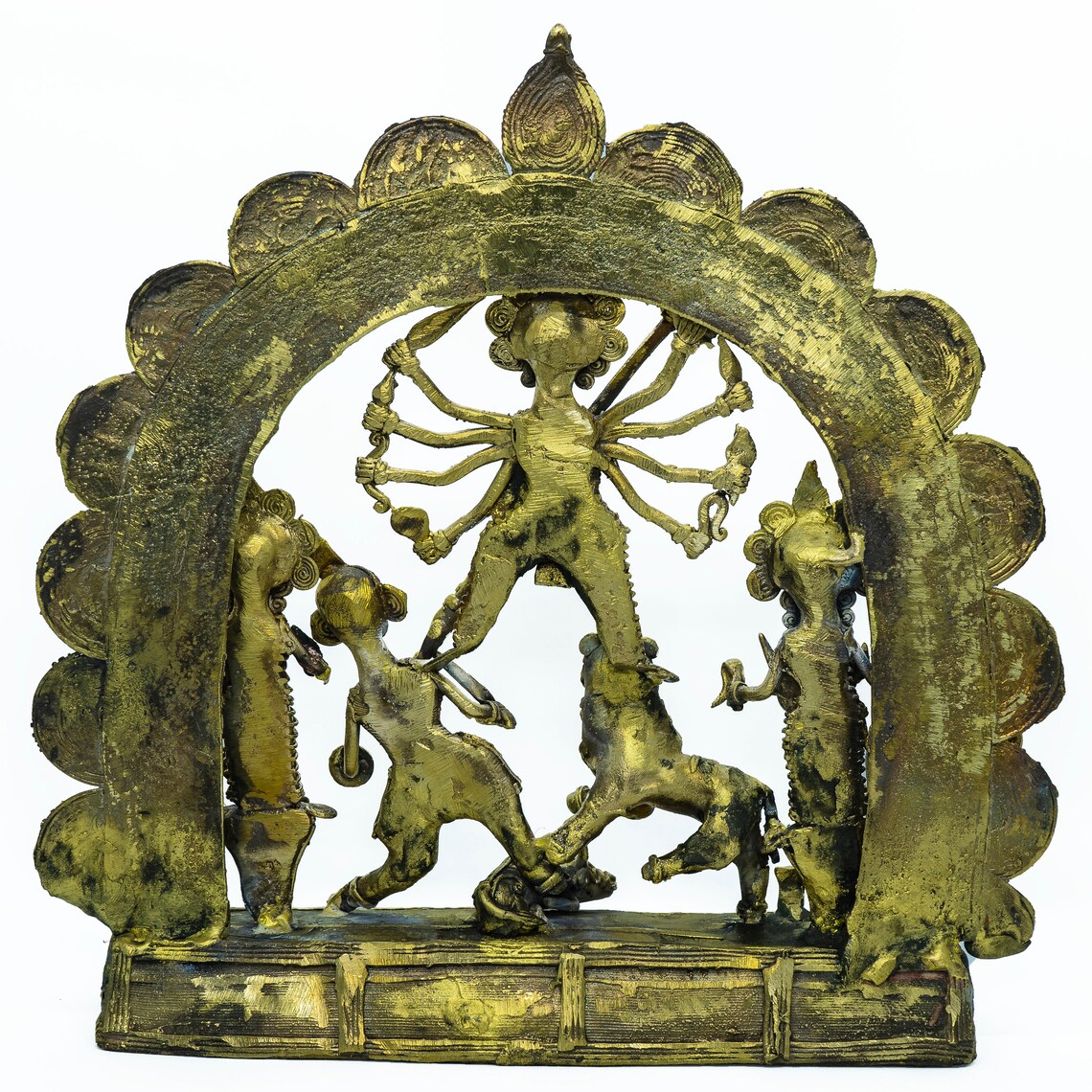 Dhokra Art of Goddess Durga Statue Indian Brass Figurine - Etsy