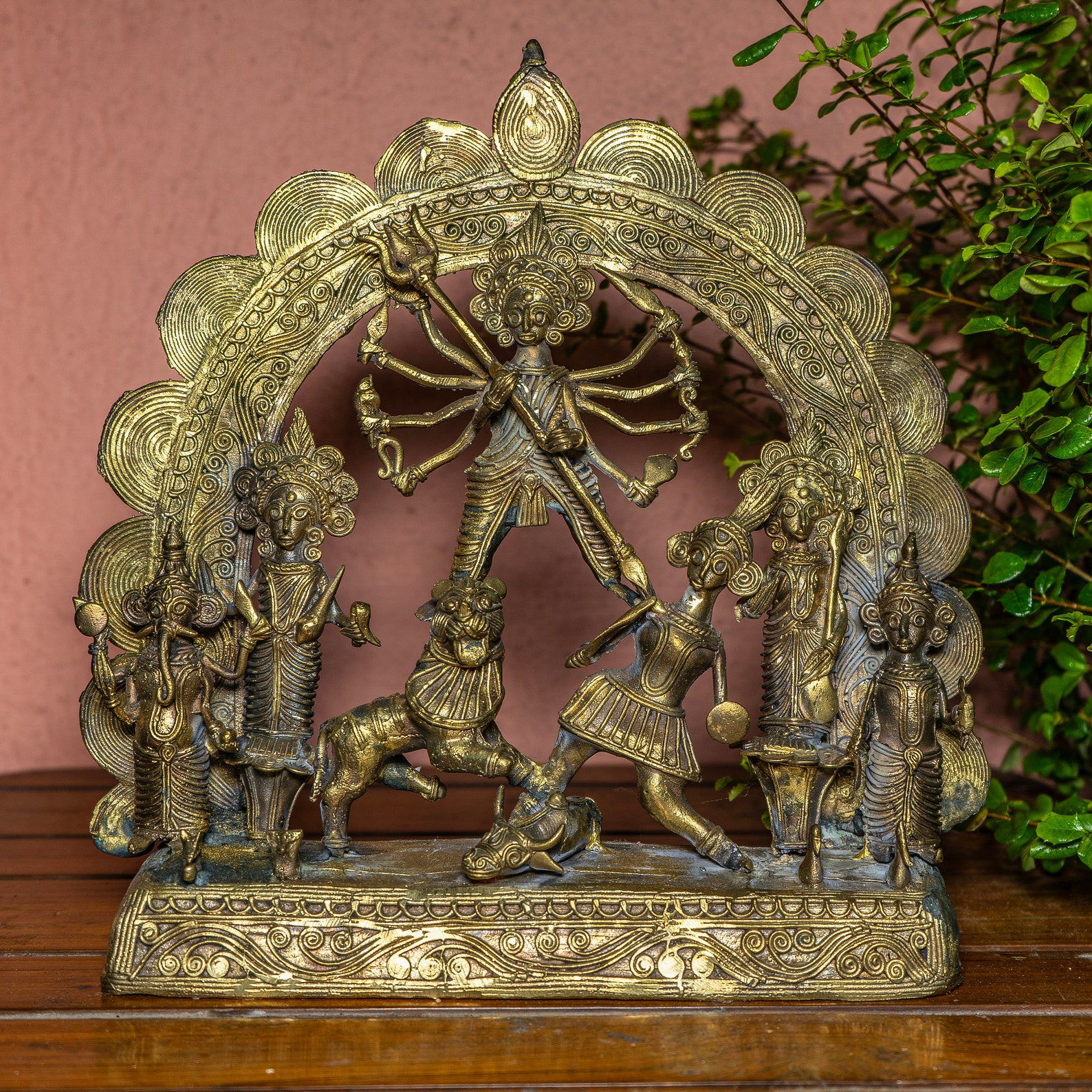 Dhokra Art of Goddess Durga Statue Indian Brass Figurine Dokra ...