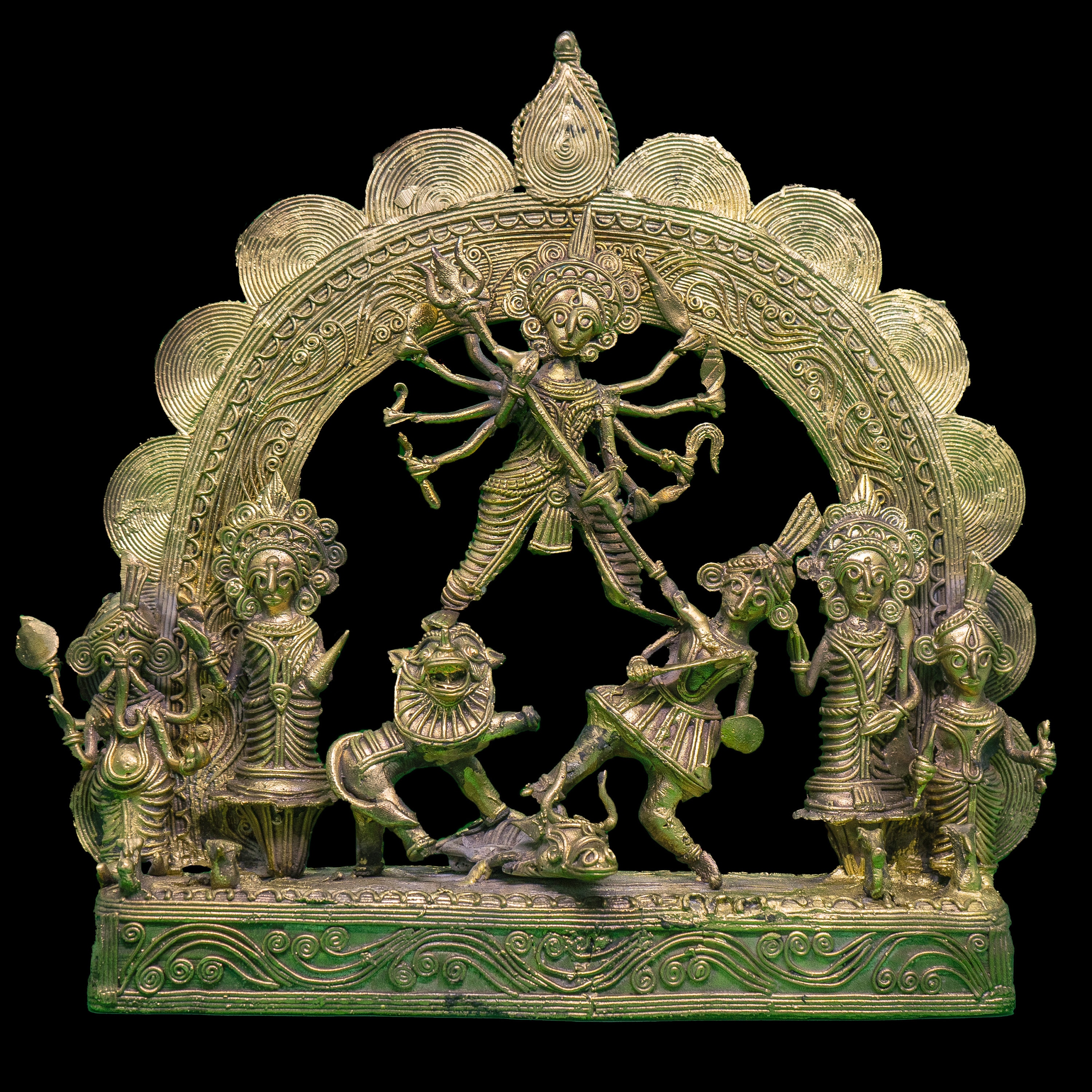 Dhokra Art of Goddess Durga Statue Indian Brass Figurine Dokra ...