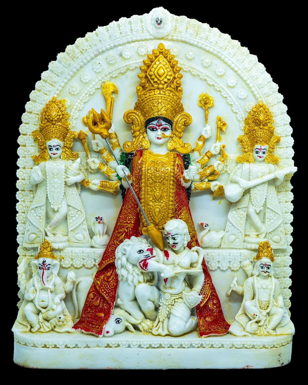 Durga Statue With Family- Mahishasura Mardini Maa Durga Protima - India ...