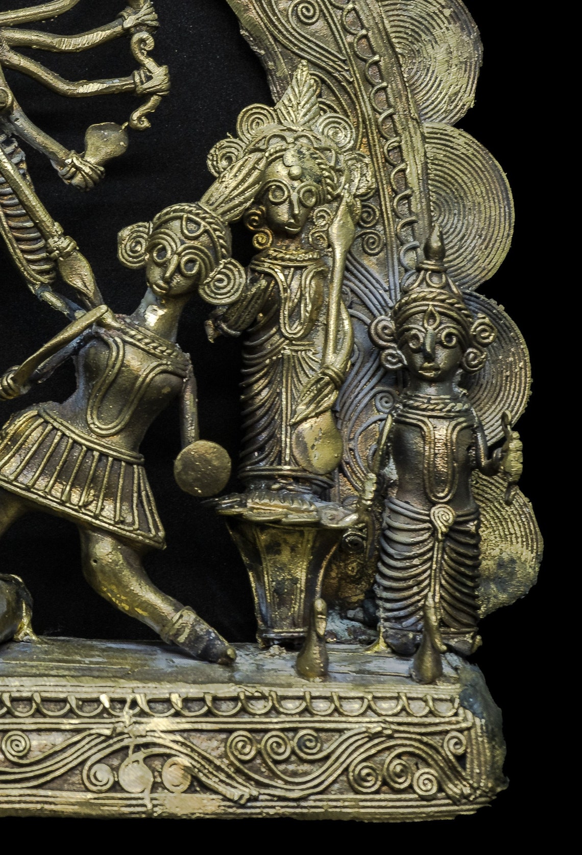 Dhokra Art of Goddess Durga Statue Indian Brass Figurine - Etsy