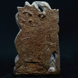 Monolithic Stone Meditating Shiva Statue - Hand Sculpted Primitive ...