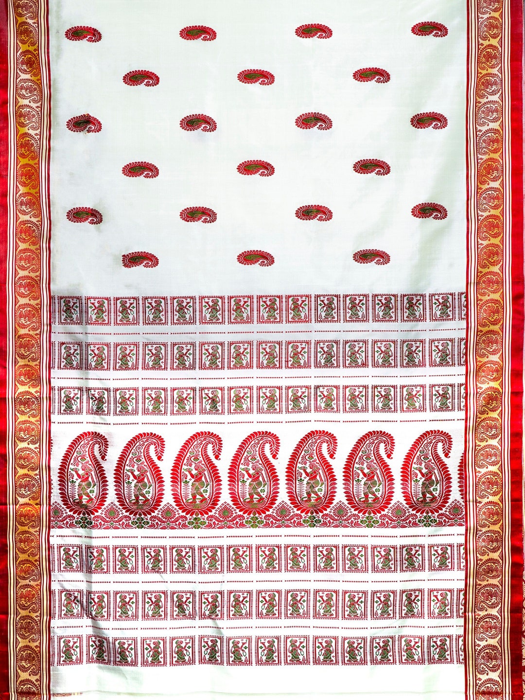 Govt of India Silk Mark Handloom BENGALI GARAD SAREE Garad / Gorod Read ...
