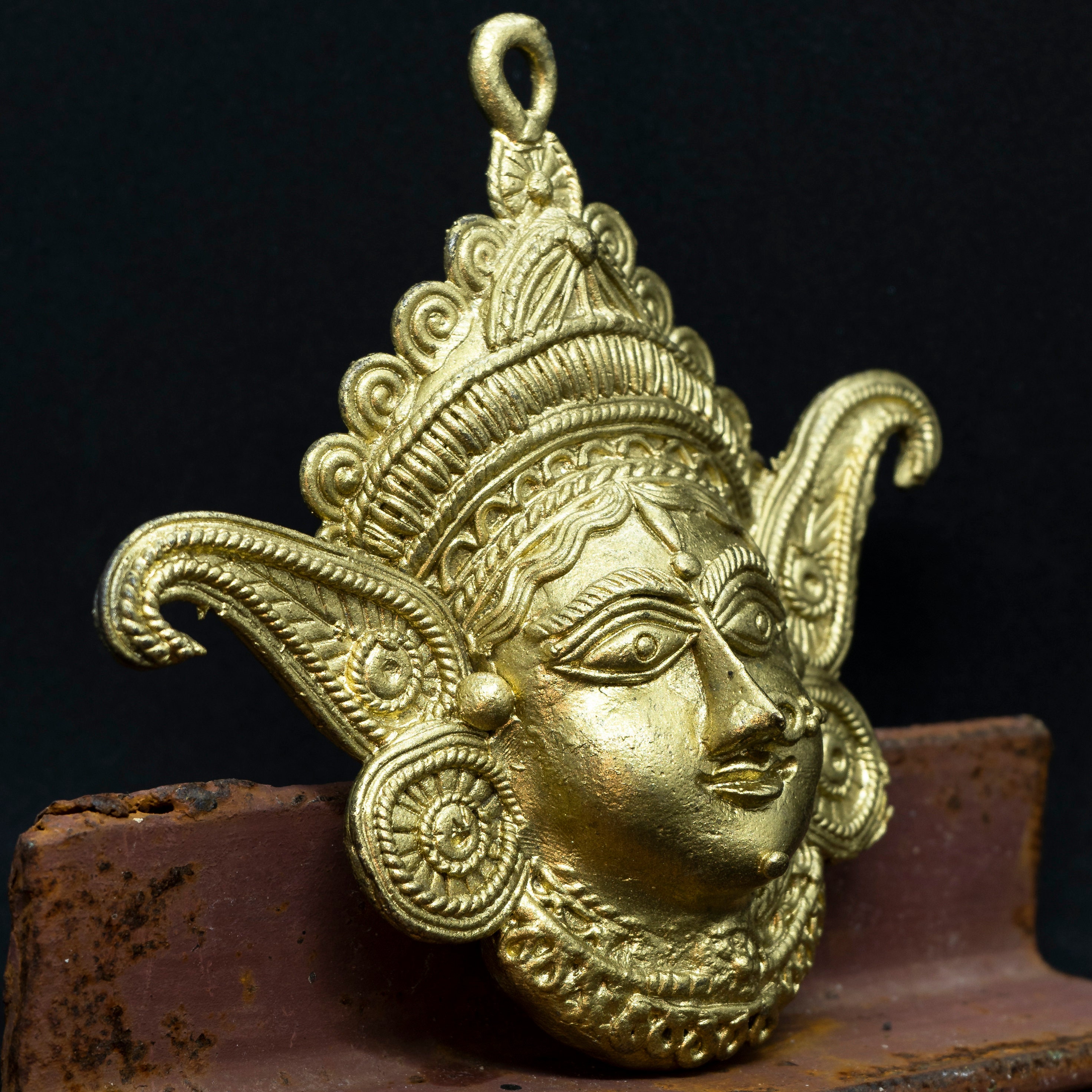 Maa Durga Face Handmade Indian Brass Figurine Hindu Goddess Dokra ...