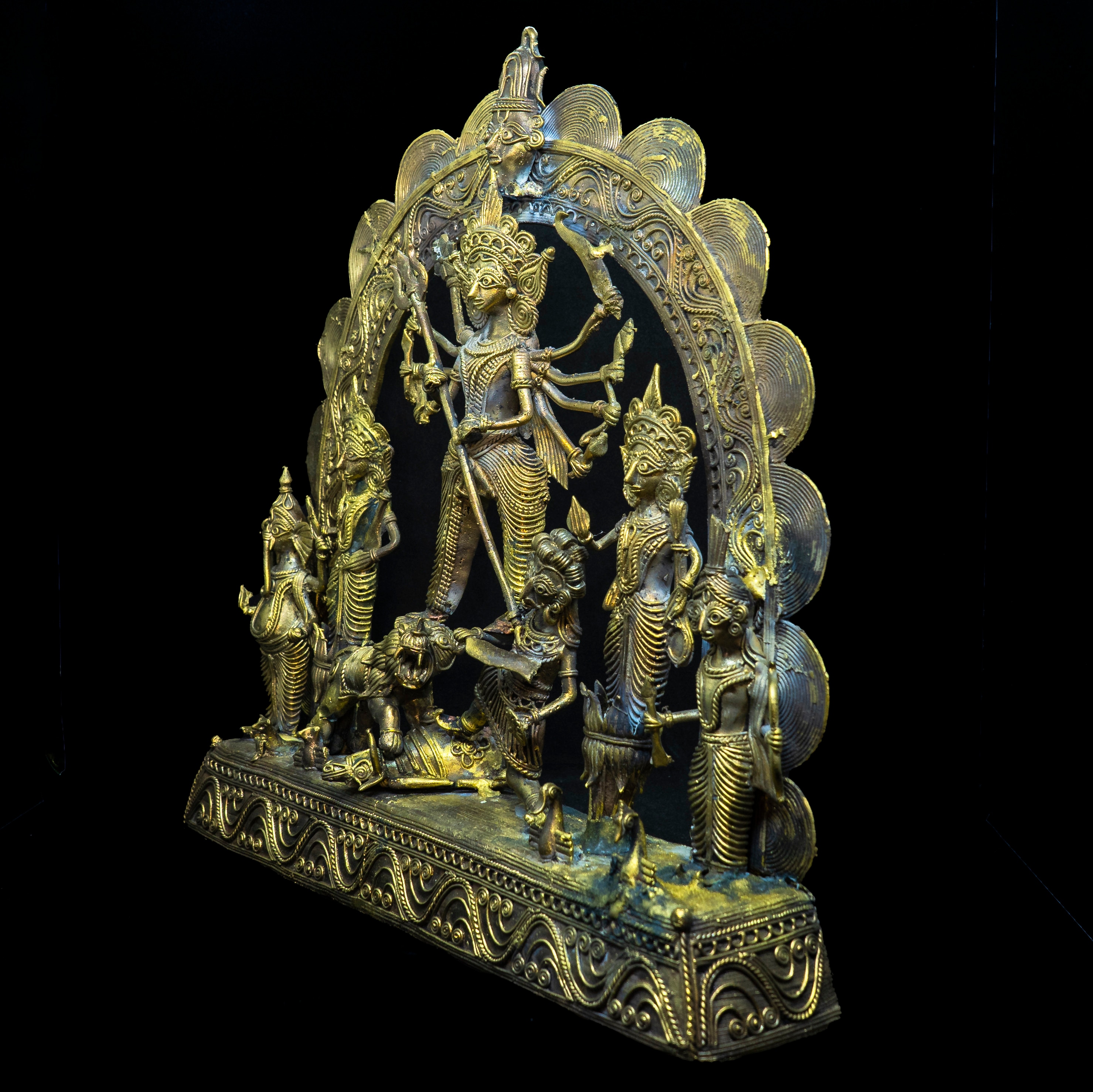 Dhokra Art of Goddess Durga Statue Indian Brass Figurine - Etsy