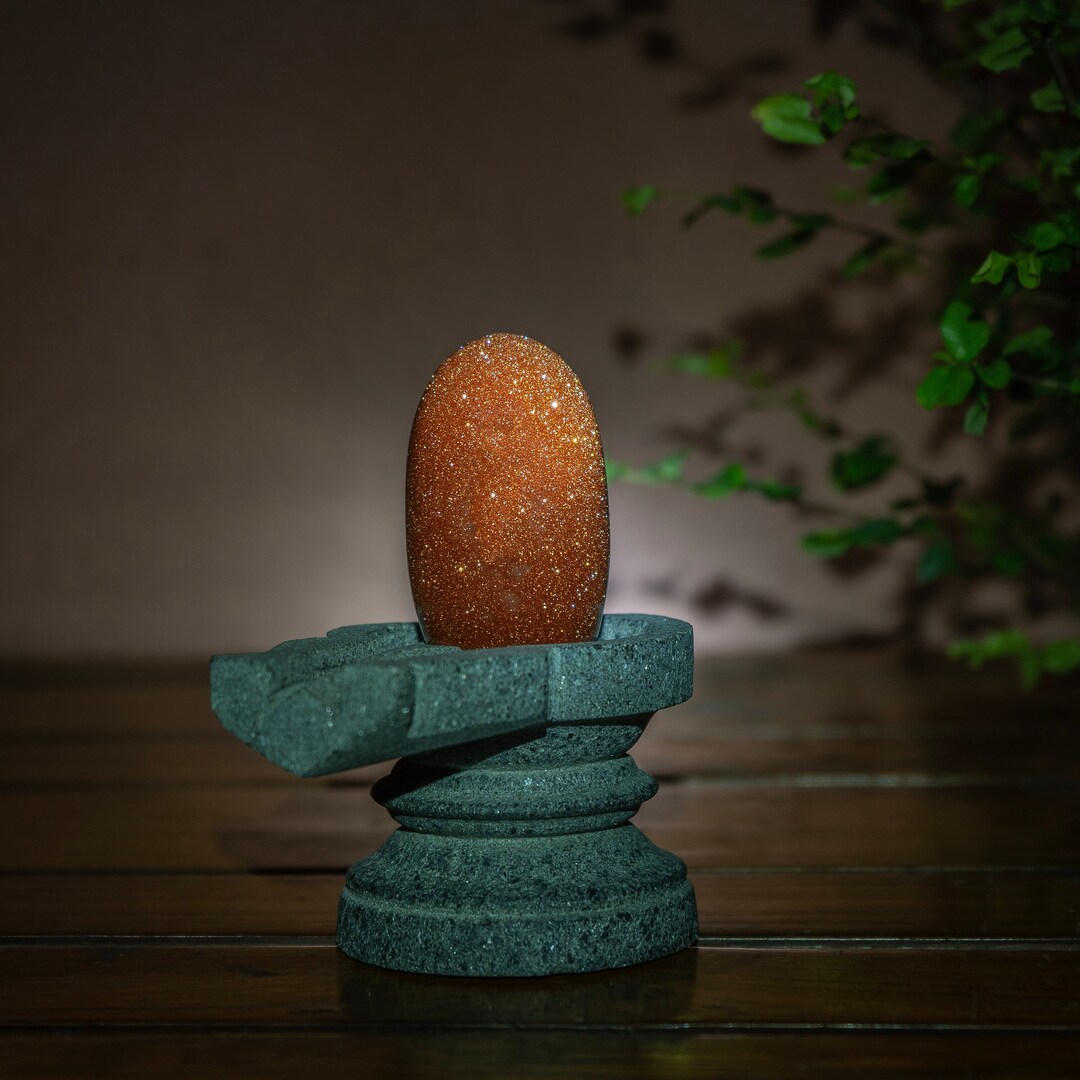 Red Sun Sitara Stone Shivling Presented by Mollisarts - Etsy