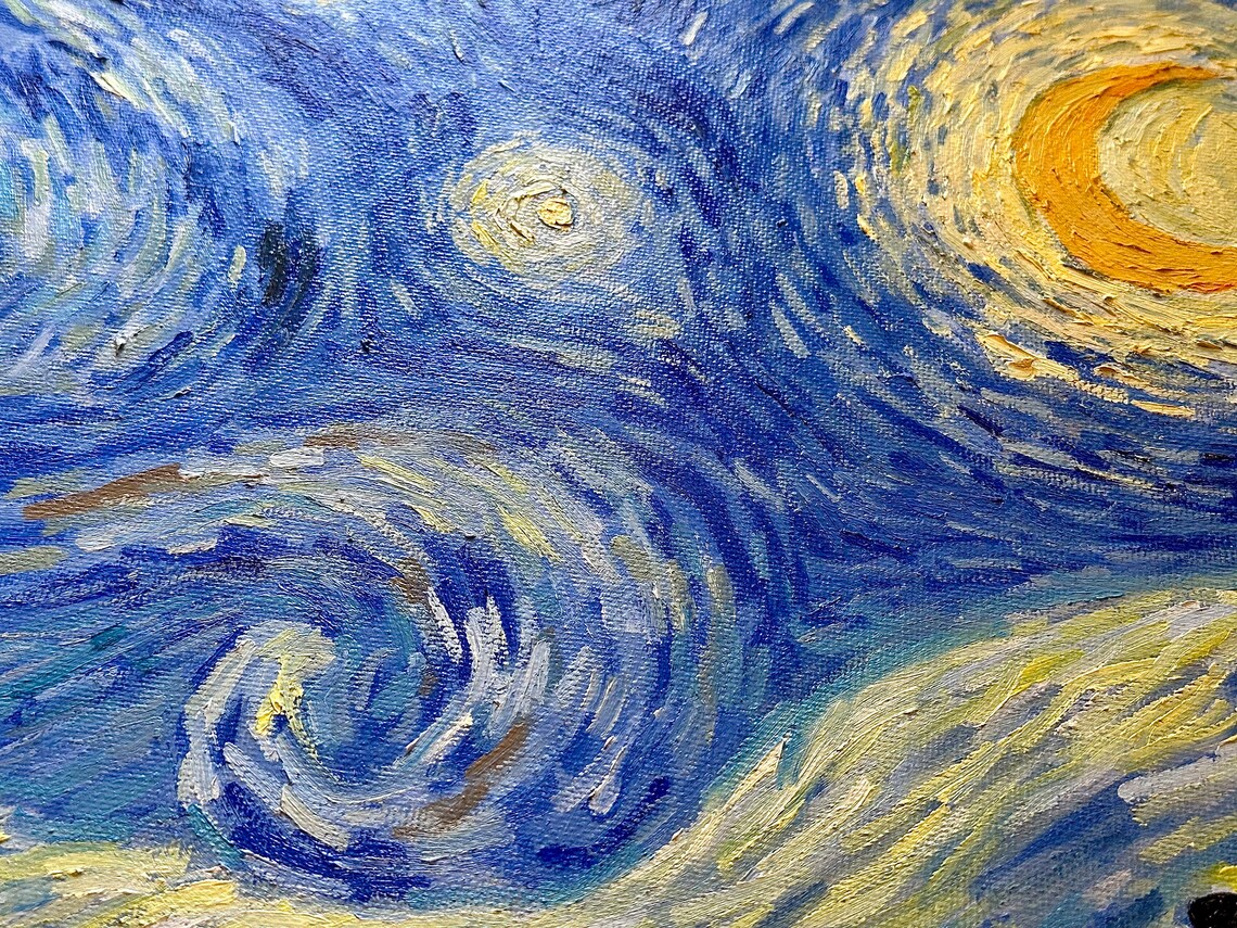 Starry Night Vincent Van Gogh 18x28 Hand-painted Oil Painting ...