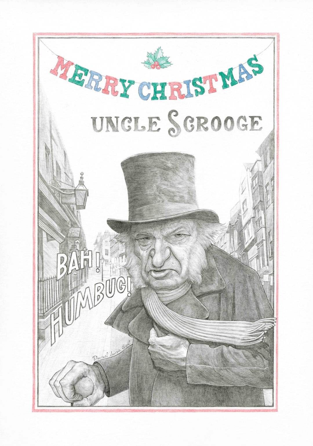 Merry Christmas, Mr. Scrooge - Fine Art Print - A Christmas Carol ...