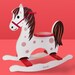 Rocking Horse for Baby, Wooden Rocking Horse for Toddlers, Gift Idea ...