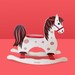 Rocking Horse for Baby, Wooden Rocking Horse for Toddlers, Gift Idea ...