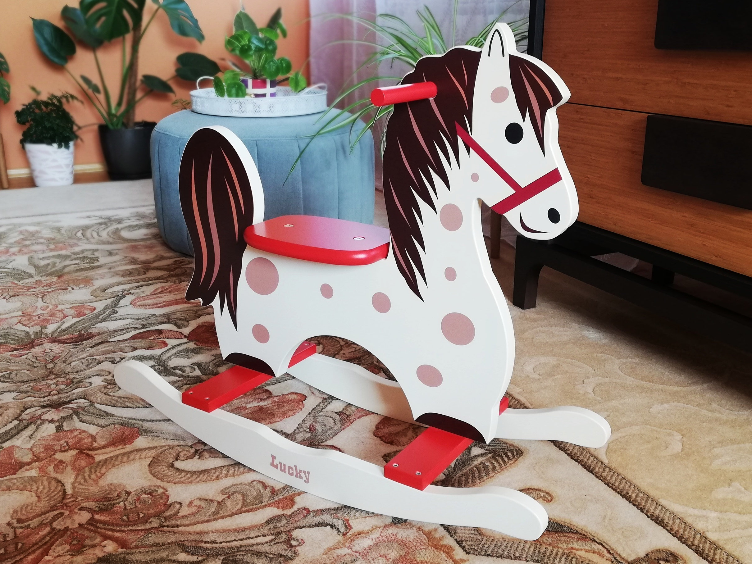 Rocking Horse for Baby, Wooden Rocking Horse for Toddlers, Gift Idea ...