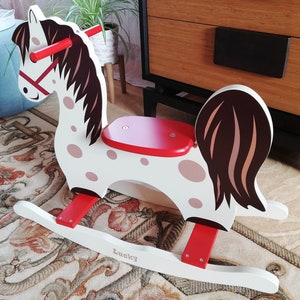 Rocking Horse for Baby, Wooden Rocking Horse for Toddlers, Gift Idea ...