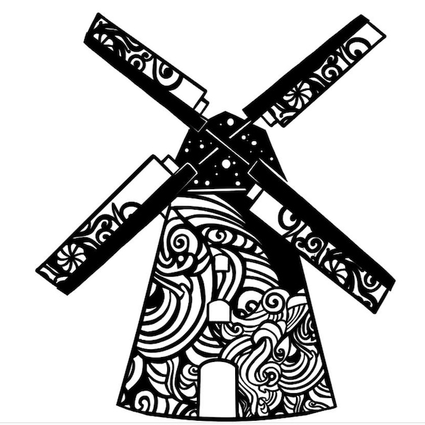 Windmill Decal - Etsy