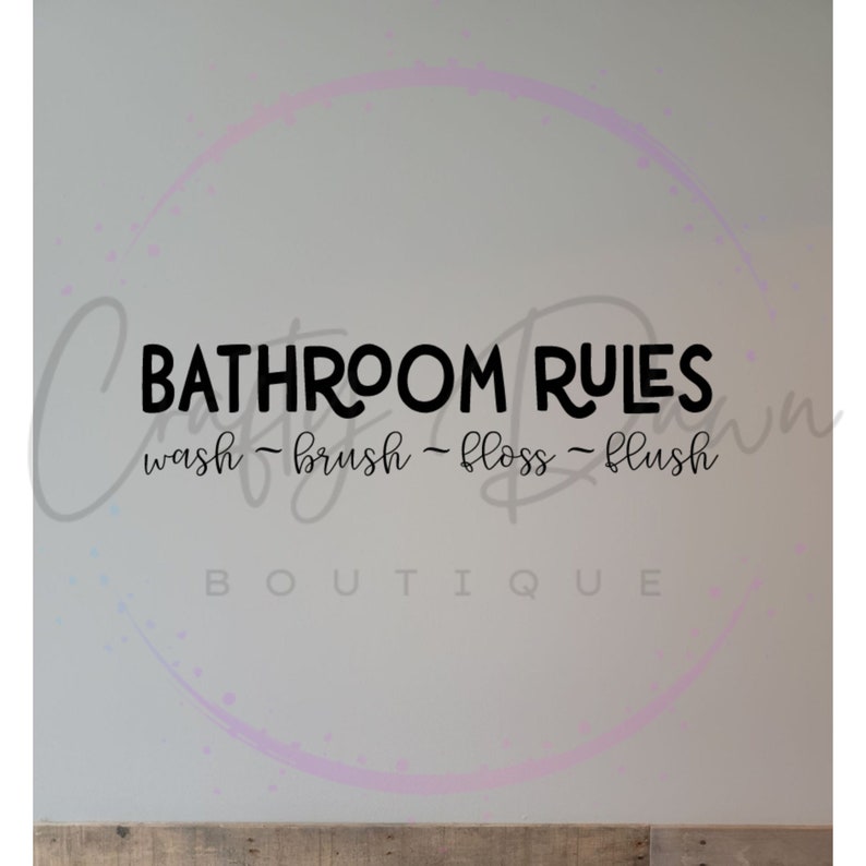 Bathroom Rules Decal - Etsy