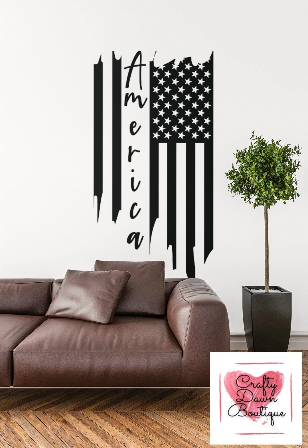 American Flag Decal 2 | American Flag Decal | Cross Decal | American ...
