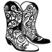 Cowboy Boots Mandala Decal Boot Decal Mandala Decal Wall Decal Western ...