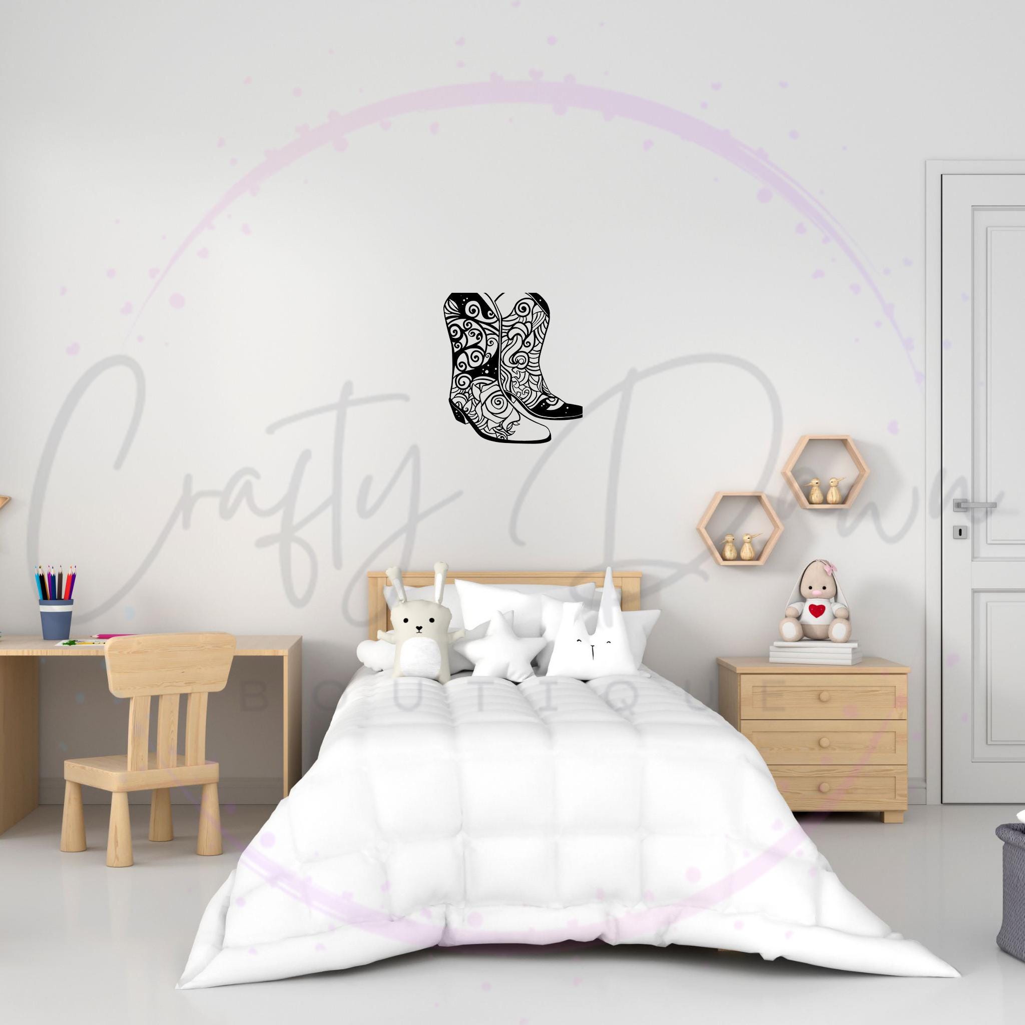 Cowboy Boots Mandala Decal | Boot Decal | Mandala Decal | Wall Decal ...