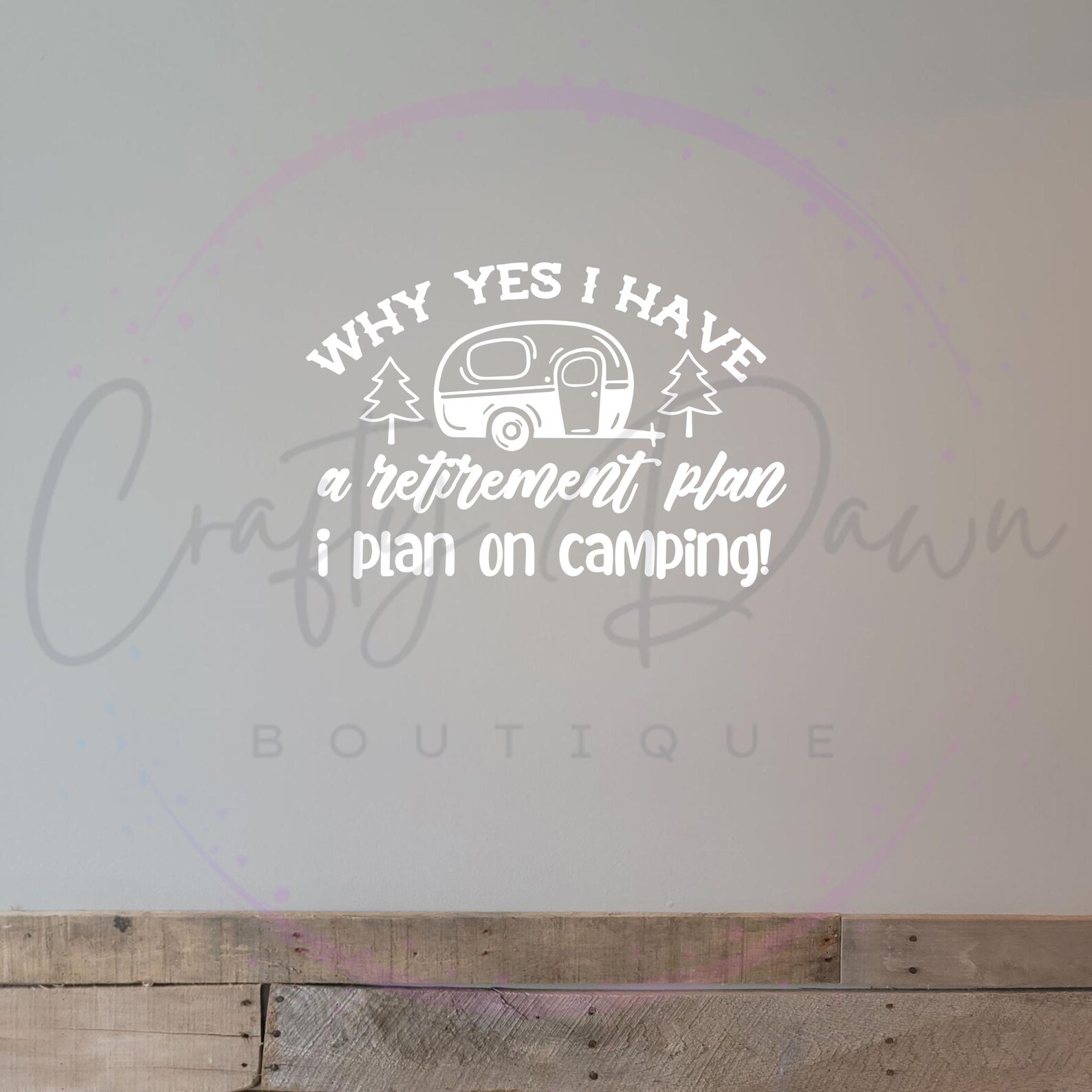 Camping Retirement Plan Decal | Retirement Gift | Funny Retirement ...