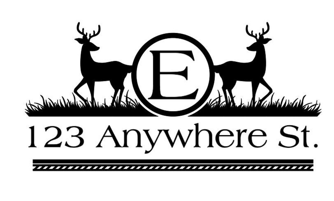 Deer Mailbox Decal | Custom Mailbox Decal | Street Address Decal ...