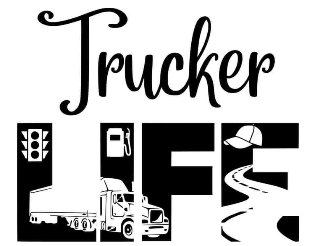 Trucker Life Decal Truck Decal Bumper Sticker Window Decal Truck Life ...