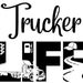 Trucker Life Decal Truck Decal Bumper Sticker Window Decal Truck Life ...