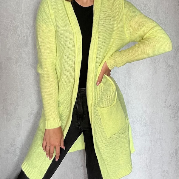 Neon Knit Cardigan - Etsy