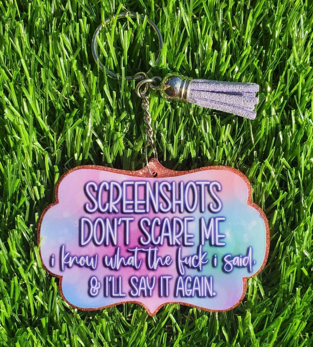 Screenshots Don't Scare Me, Sassy Keychain, Funny Keychain, Bad Words ...