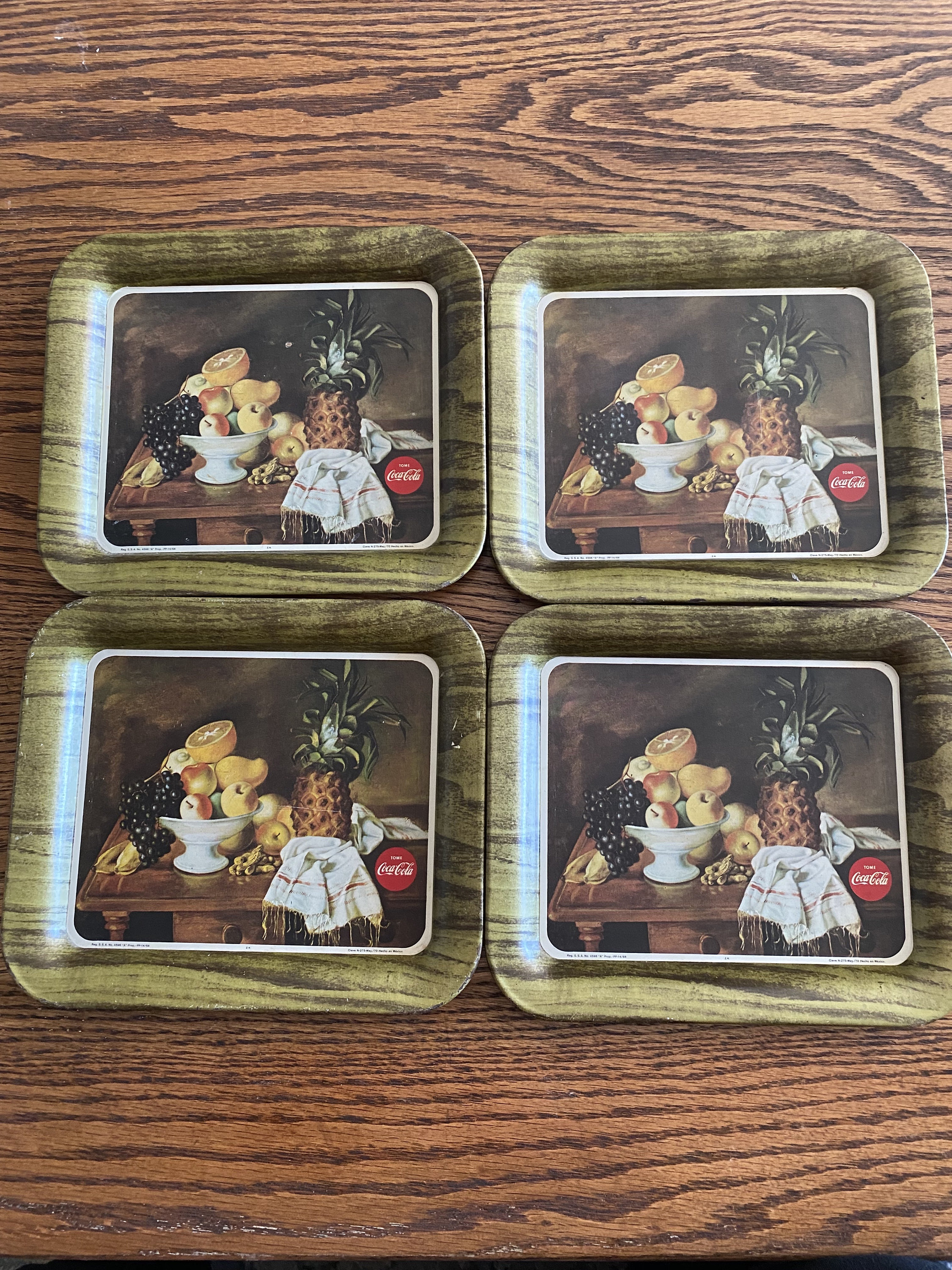 Vintage Coca Cola Mini Trays Set of 4 - Etsy