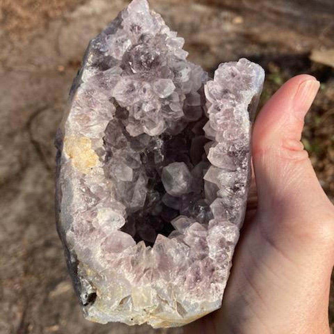 Amethyst Display Geode Natural Large Decor - Etsy