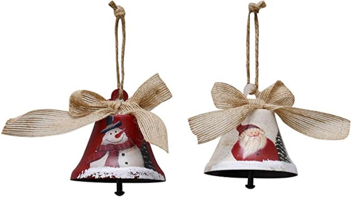 Christmas Tree Ornaments Jingle Bell Decorations With Hand - Etsy