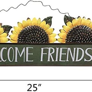 Metal Hanging Sunflower Welcome Door Sign for Indoor Outdoor | Etsy